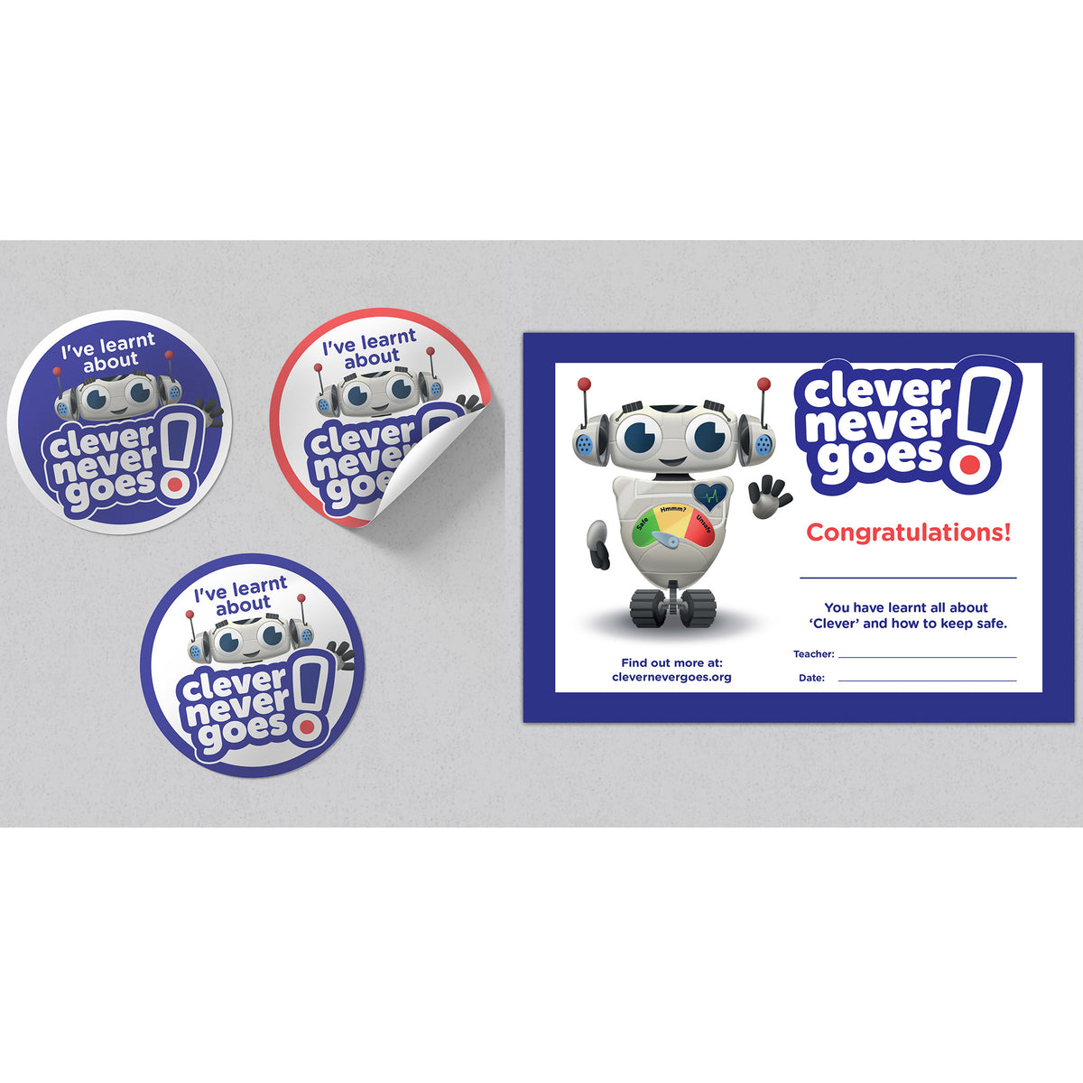 Certificates and Stickers – Clever Never Goes